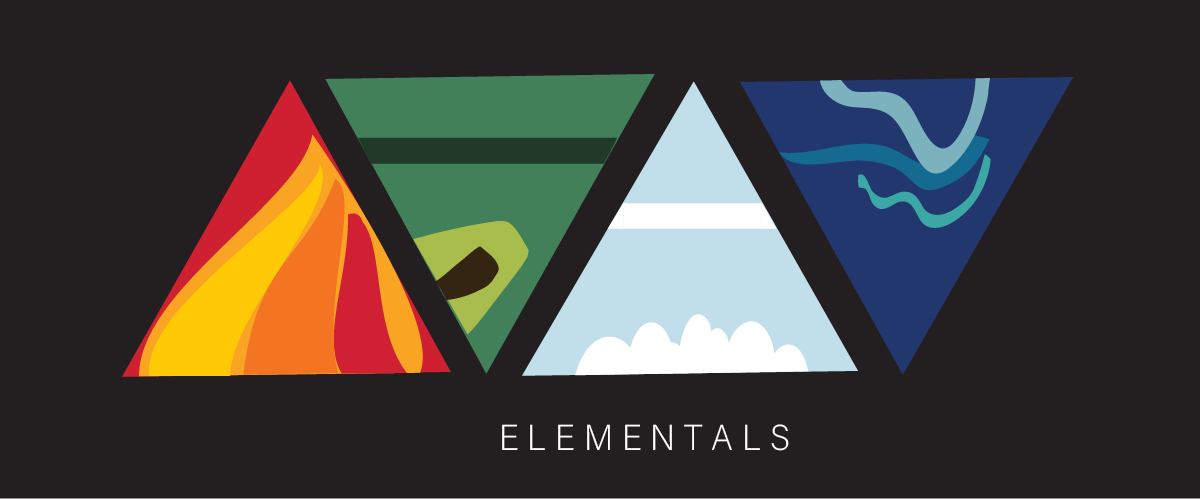 Art-The Elemental Collection-Fire, Earth, Water and Air- Nisha Designs
